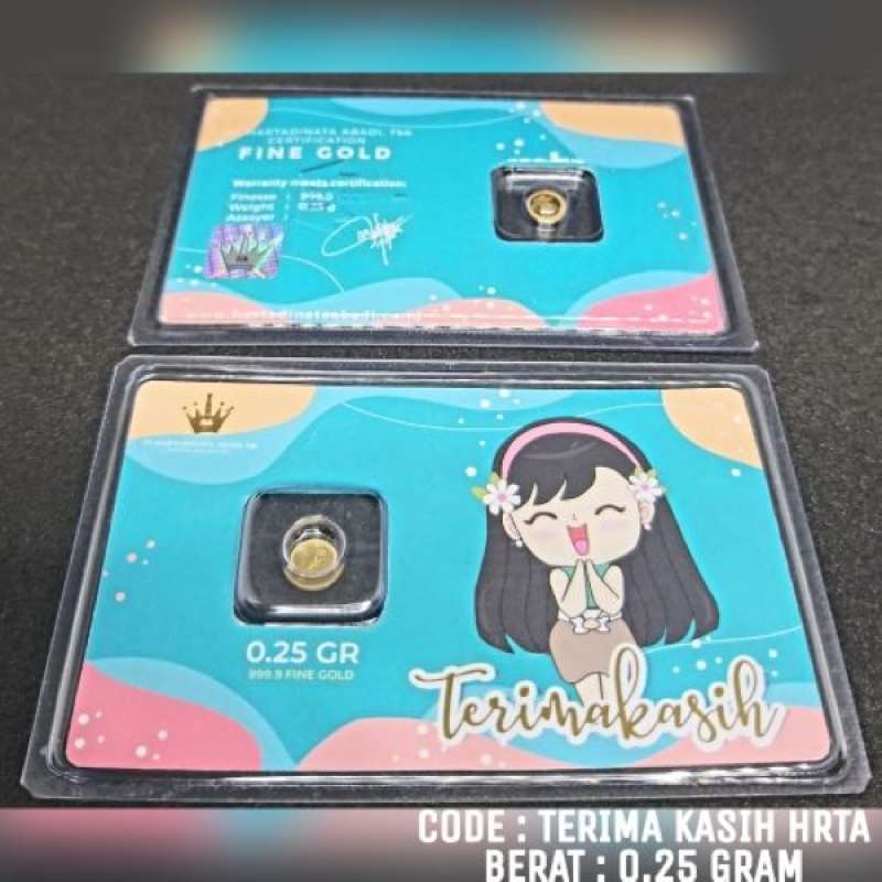 Jual Lm Mini Hrta 0.25 Gram, Logam Mulia Mini, Logam Mulia Hrta, Lm ...