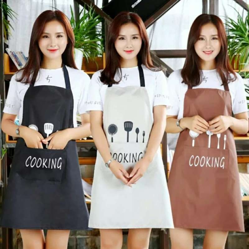Promo Apron celemek clemek masak seragam koki chef baju masak waiter ...