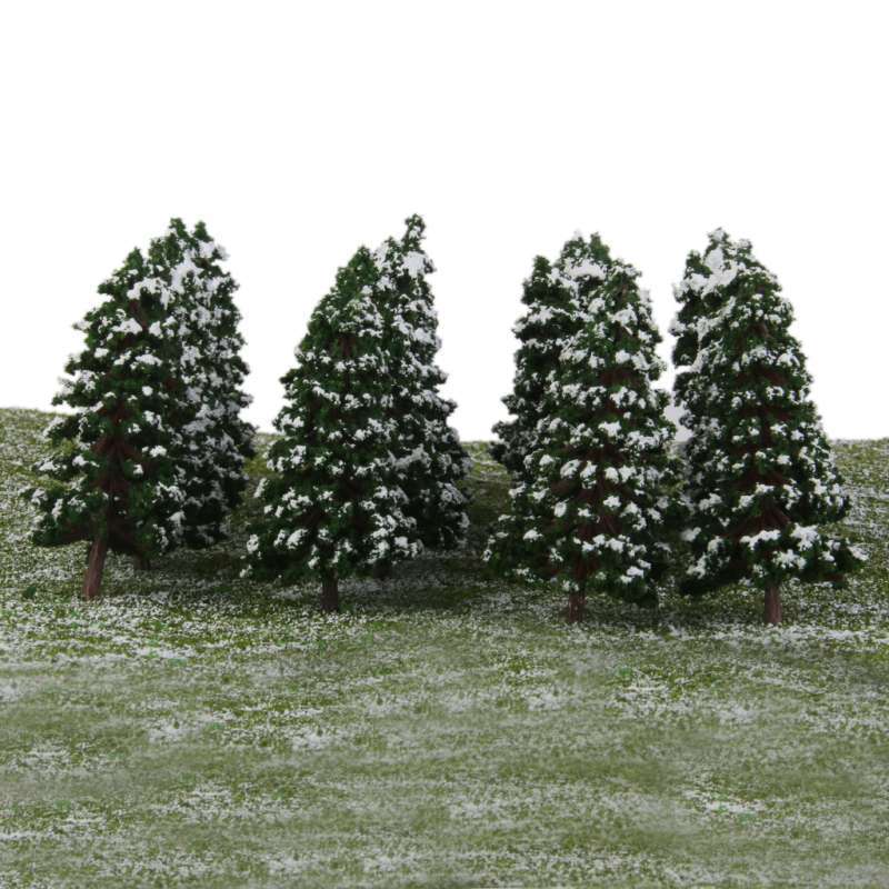 Jual 20pcs Model Trees With Snow Layout Train Railway Diorama Scene 1: ...