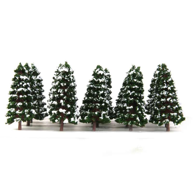 Jual 20pcs Model Trees With Snow Layout Train Railway Diorama Scene 1: ...