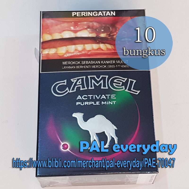 Jual rokok CAMEL ACTIVATE PURPLE MINT 20 [1 slop / 10 bungkus @ 20 ...