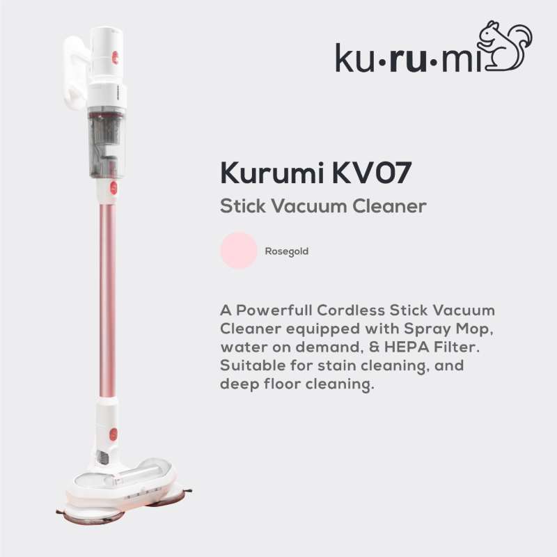 Jual Kurumi Kv 07 Powerful Cordless Stick Vacuum Cleaner With Spray Mop Di Seller Kurumi ...