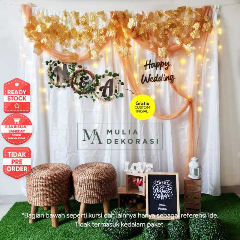 Jual Dekorasi Lamaran Backdrop Nikahan PhotoBooth DIY Akad Nikah Aqiqah ...