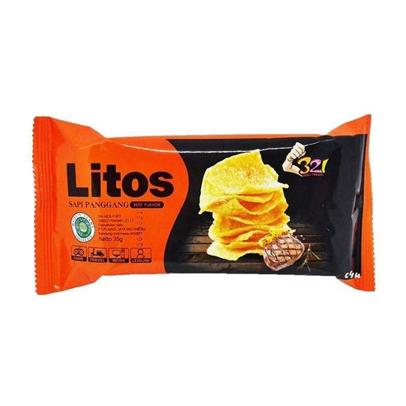 Jual LITOS Rasa Sapi Panggang Makanan Ringan [35 g] 1 pak di Seller ...