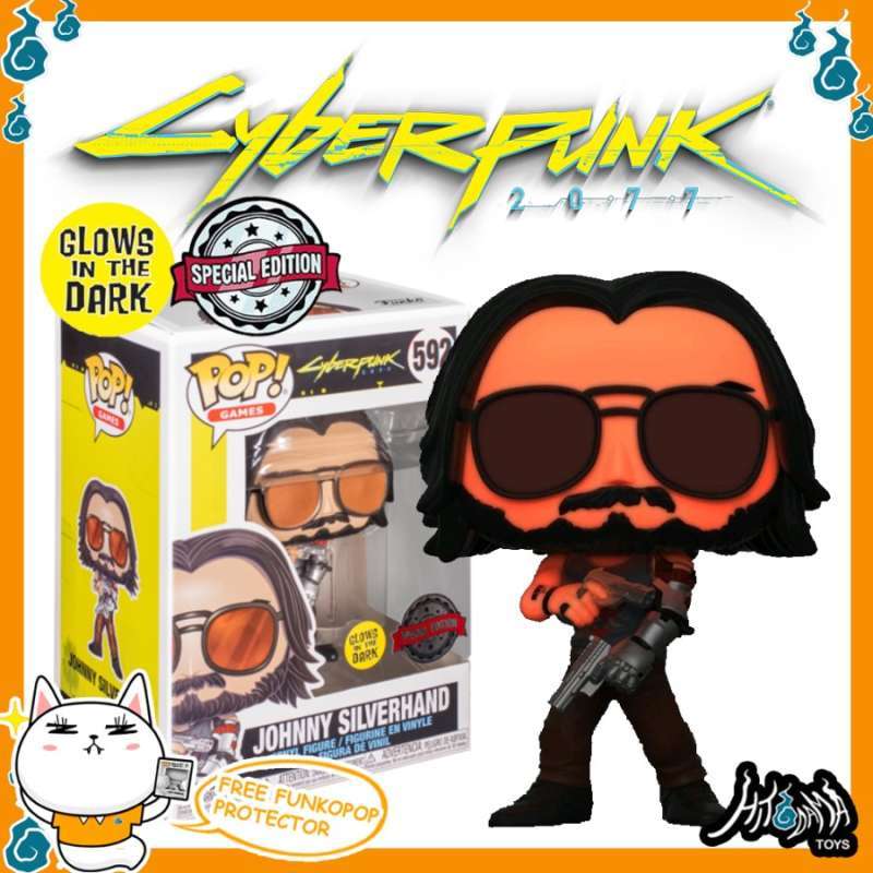 Jual Cyberpunk 2077 - Johnny Silverhand Glow GITD 592 Funko POP! Figure ...