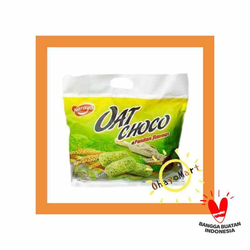 Jual naraya oat choco pandan / oat rasa pandan / snack oat/ sereal di ...