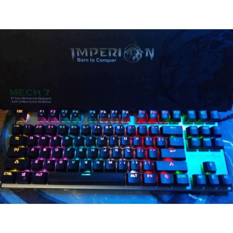 Jual Imperion Keyboard Mechanical Tkl Rgb Mech 7 (blue Kaihl Switch) Di ...