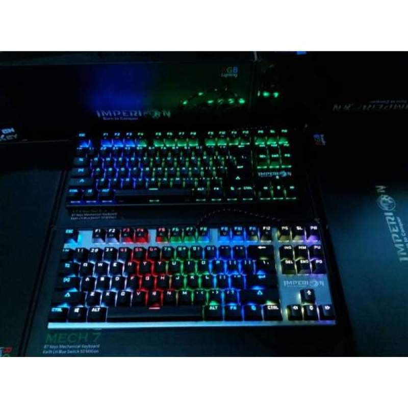 Jual Imperion Keyboard Mechanical Tkl Rgb Mech 7 (blue Kaihl Switch) Di ...