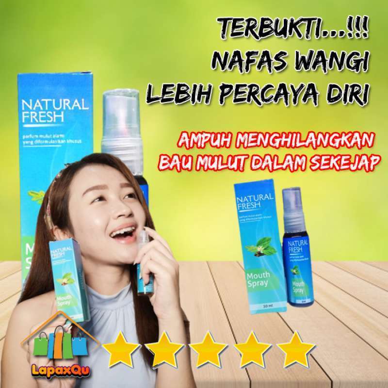 Jual Natural Fresh Semprot Penghilang Bau Mulut Spray Pengharum Mulut ...