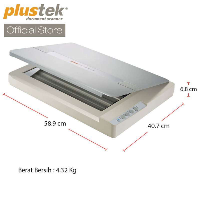 Jual Plustek Scanner Opticslim 1180 (a3 - 15 Detik) (flatbed) Di Seller ...