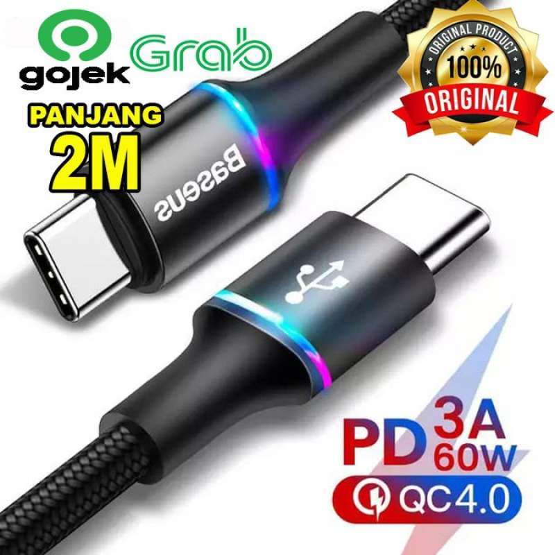 Jual BASEUS Cable Halo 2M Kabel Data Type C To Type C Fast Charge ...