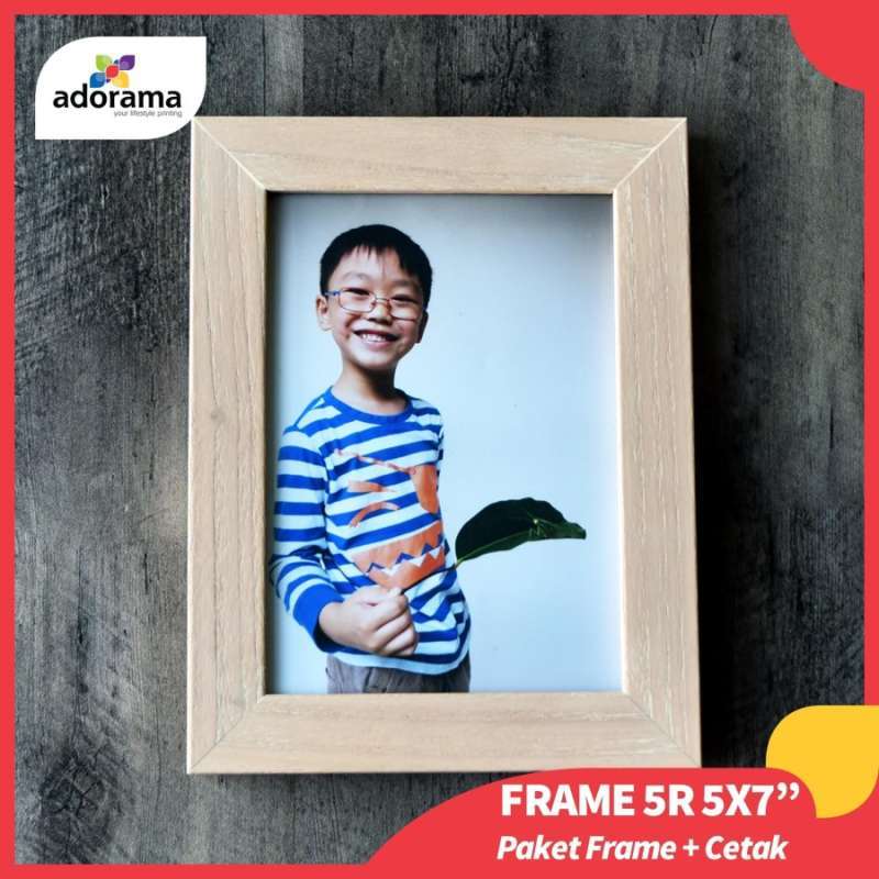 Jual Adorama Frame 5R kayu natural + cetak 5R di Seller Adorama ...