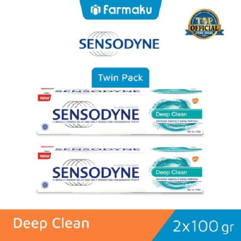 Promo Twin Pack Sensodyne Toothpaste Deep Clean 100 g Diskon 21% di ...