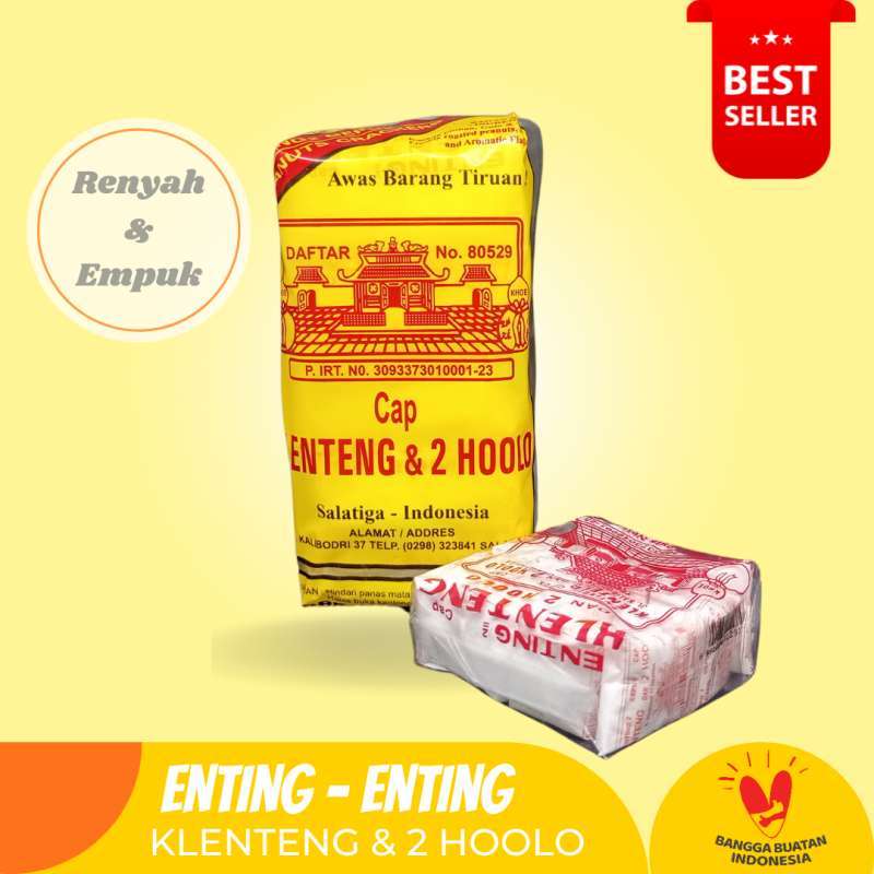 Jual Enting Enting Gepuk Kacang Cap Klenteng 2 Hoolo Peanuts Crackers ...