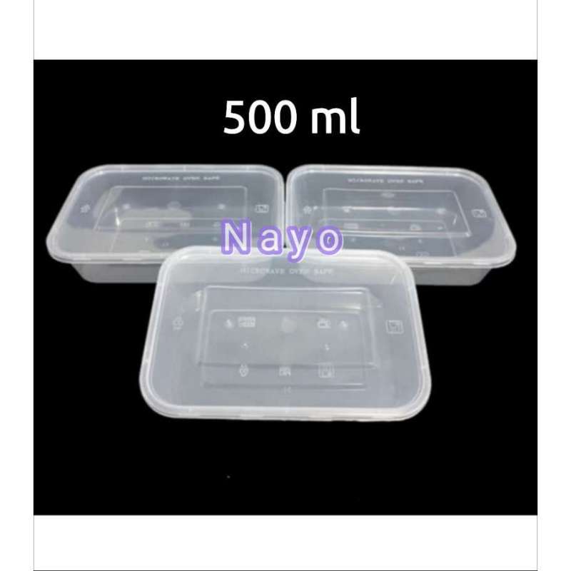 Promo OEM Thinwall Kotak Plastik [500 mL/ 25 pcs] - TRANSPARANT Diskon ...