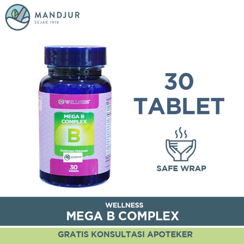 Jual Wellness Mega B Complex Vitamin Anti Stress dan Saraf Suplemen ...