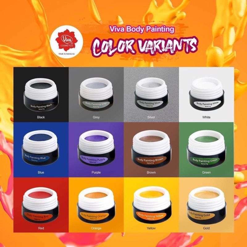 Promo Viva Body & Face Painting - Waterdroof (tersedia 12 Warna) - Blue ...