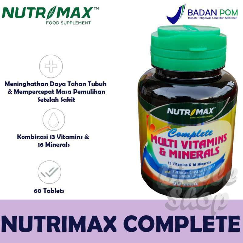 Jual Nutrimax Complete Multivitamins & Minerals 60 Tablet Di Seller ...