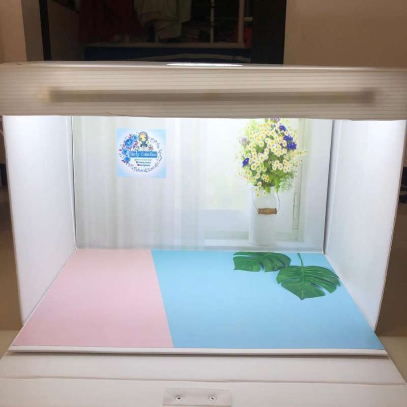 Jual Paket Studio mini dan alasfoto ukuranA2 (45x32cm)motif pas bunga ...