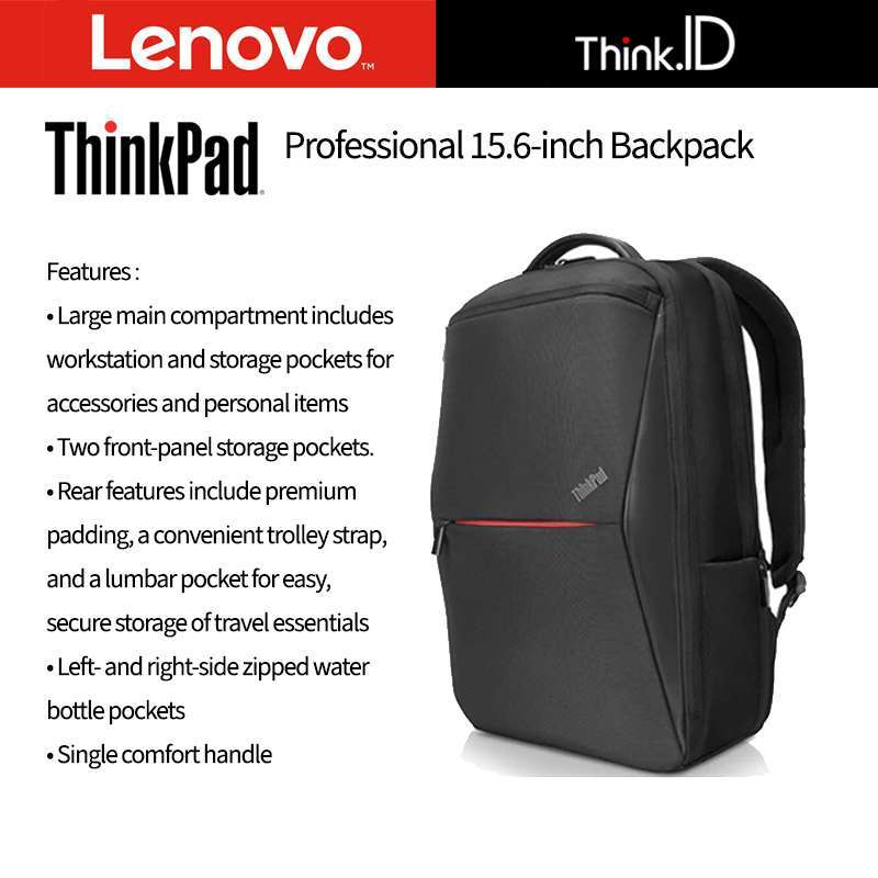 Jual Tas Laptop ThinkPad Professional 15.6-inch Backpack - Black di ...