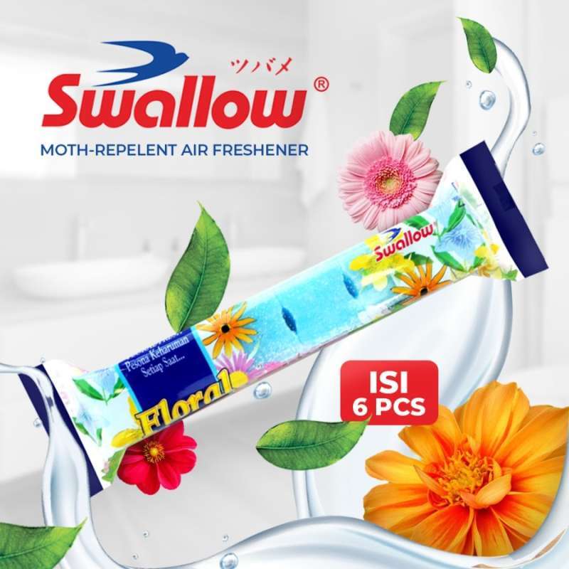Promo Swallow Floral Fresh Kamper / Kapur Barus Toilet Wangi Bunga Isi ...