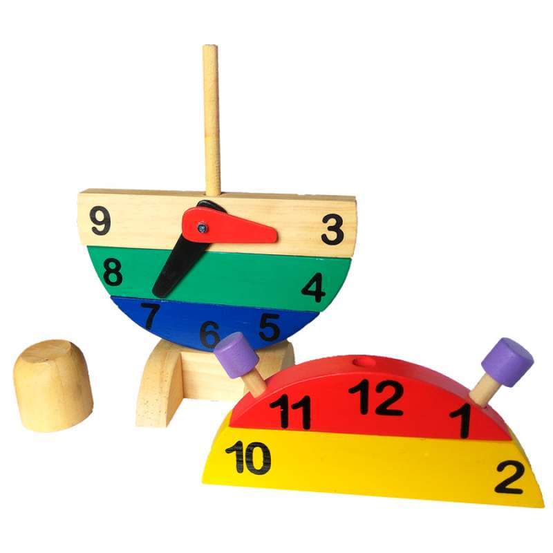 Jual Mainan Edukasi Anak - Edukatif - Puzzle Jam Kayu Susun Belajar ...
