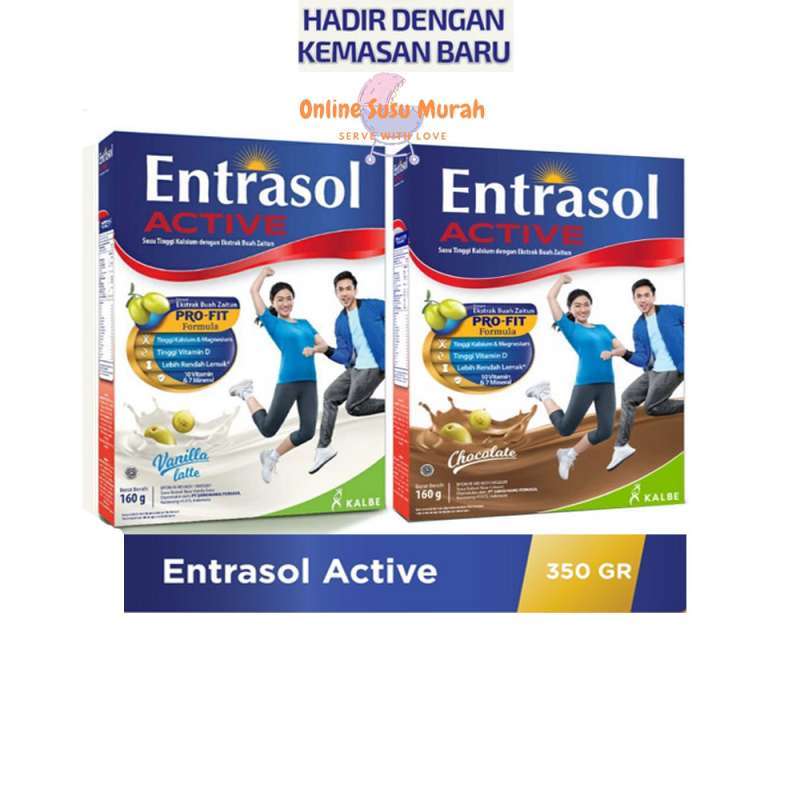 Promo Kalbe Entrasol Active Vanila Susu Dewasa [360 g] Diskon 20% di ...