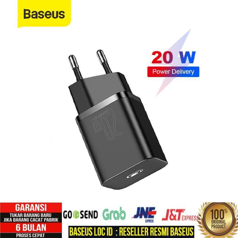Jual Baseus Kepala Charger Super Si Quick Charger Type C PD 20W iPhone ...
