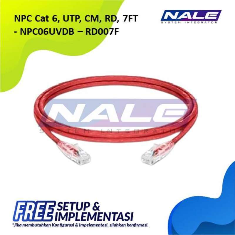 Jual Commscope Npc Cat 6 Utp Patch Cord Red 7ft Npc06uvdb-rd007f Di ...