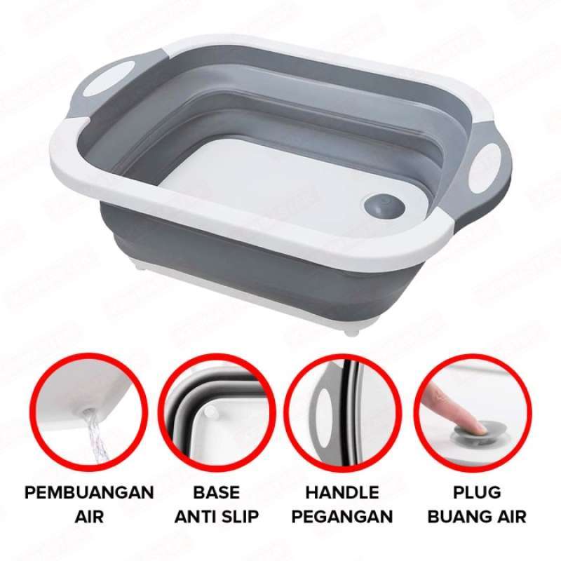 Promo Talenan Lipat Baskom 3 IN 1 Serbaguna - Baskom Buah Dan Sayur ...