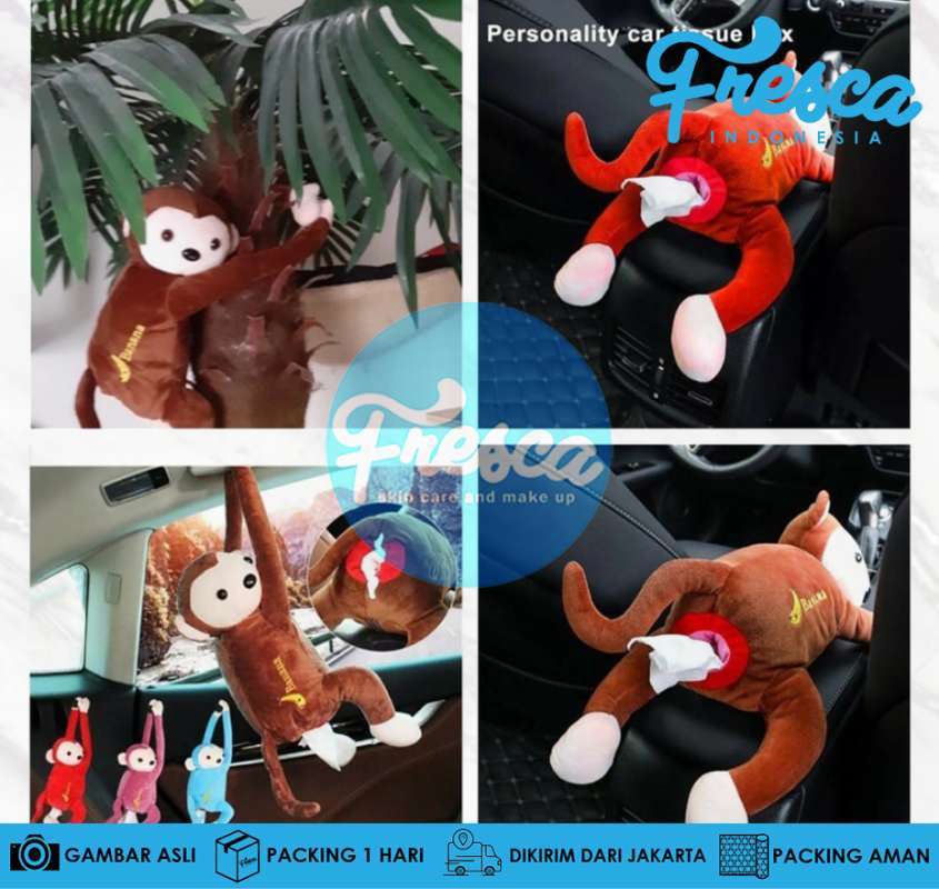 Promo Tisu Gantung Monkey / Kotak Tissue Monyet Banana Kotak Tempat ...