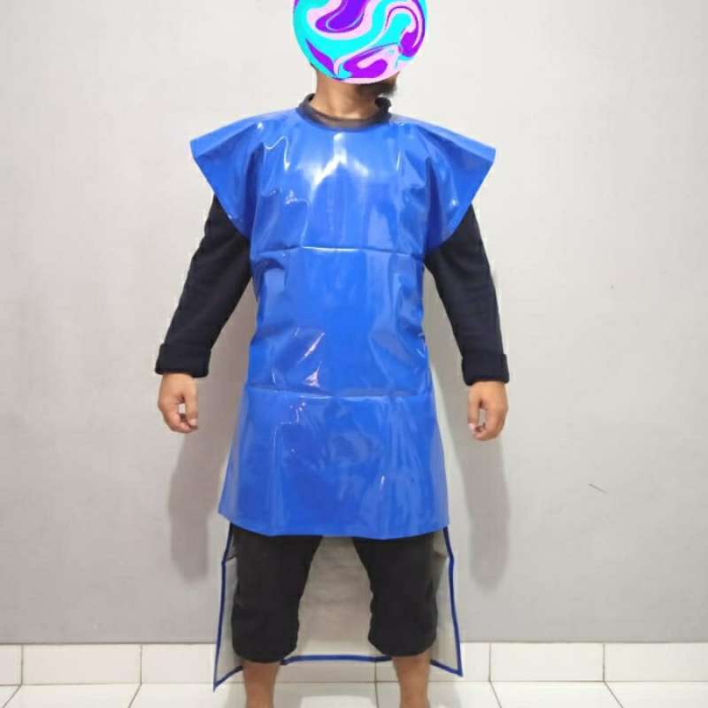 Jual Apron - Celemek Semprot Pvc 2 Sisi Warna Biru (kode 010)) Di ...