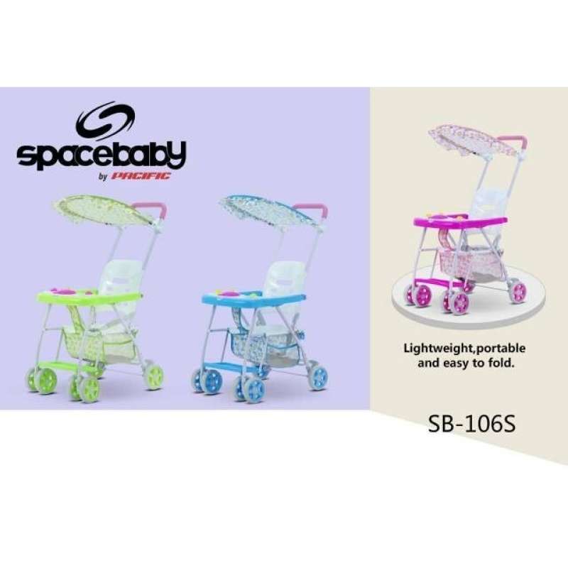 Jual SPACE BABY SB 106S STROLLER BABY CHAIR MUSIK Stroller Kursi Makan ...