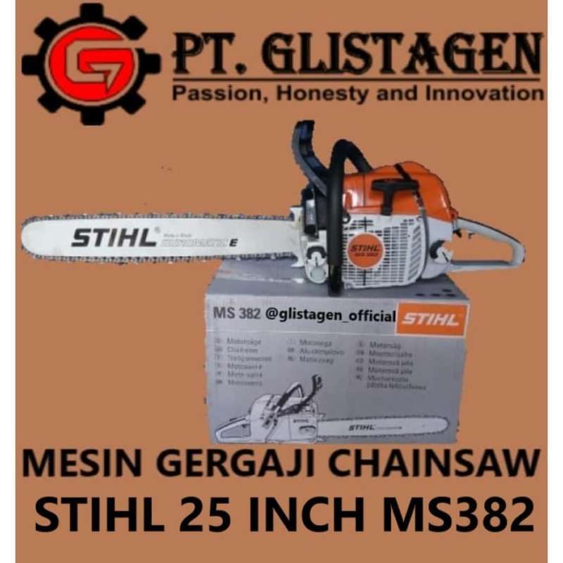 Jual Mesin Gergaji Chainsaw / Potong Kayu Chain Saw Stihl 25 Inch Ms - 382 Di Seller Glistagen ...