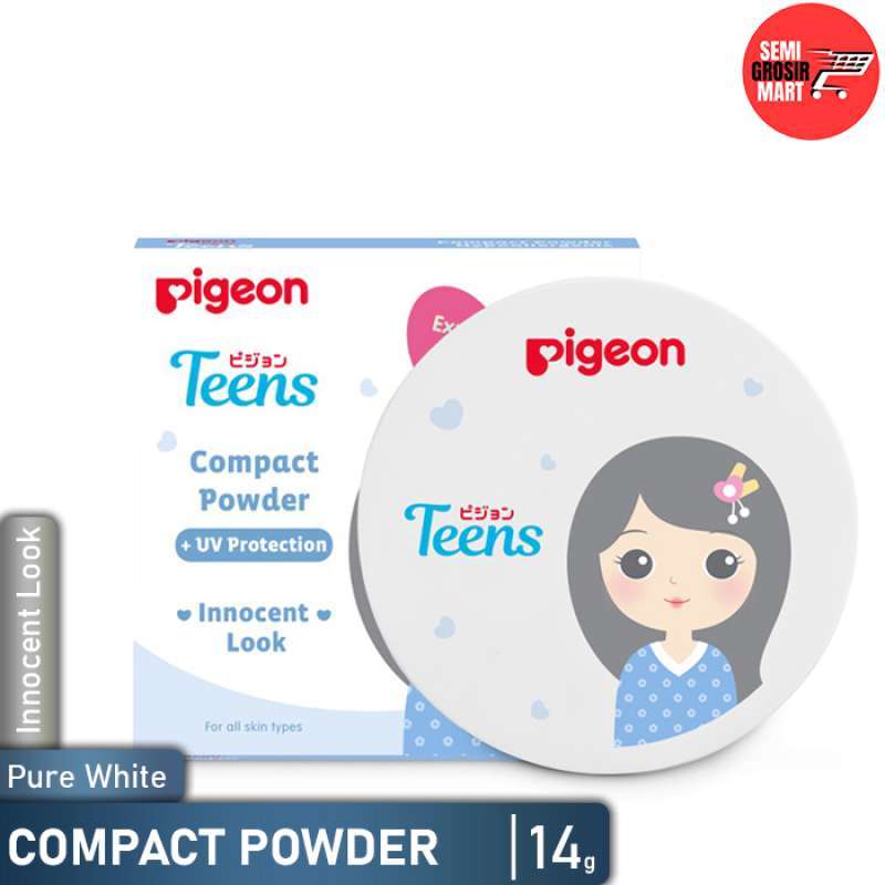 Jual Pigeon Teens Compact Powder Uv Protection 14g Pure White Di Seller ...