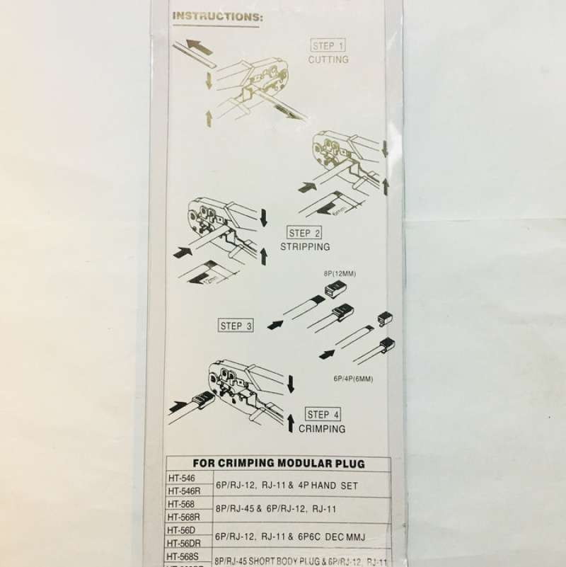Promo Tang Crimping Modular RJ 45 RJ 11 - Tang Press Modular 8P 6P ...