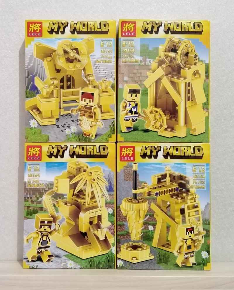 Jual Brick/block Lele 33154 Block Gold Minecraft Mine Series 4in1 Di ...