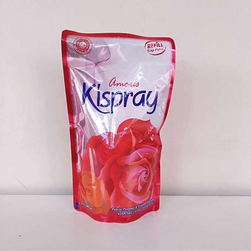 Jual Pelicin Pewangi Pelembut Baju Kispray Red Kemasan Refill 300ml di ...