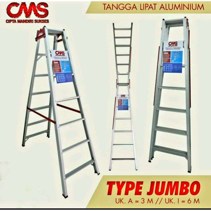 Jual Jumbo Tangga Lipat Aluminium 3 Meter Tebal Anti Karat di Seller ...