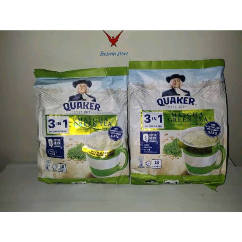 Jual QUAKER 3 IN 1 MATCHA GREEN TEA (12 SACHET ) di Seller Beswinstore ...