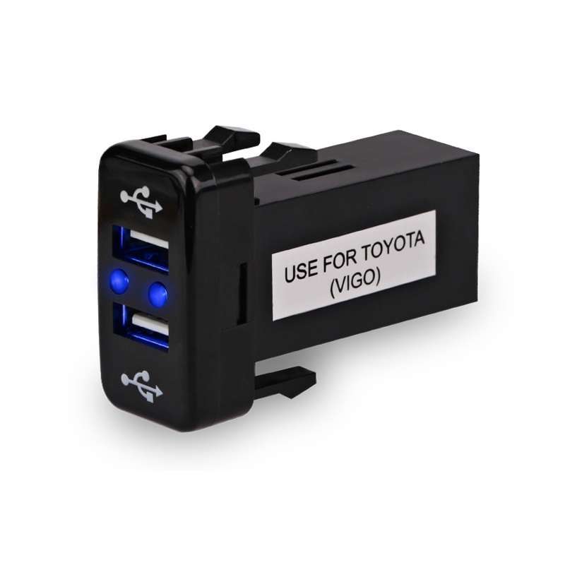 Jual Charger Mobil Dual USB Port dengan Lampu LED untuk Toyota Prado ...