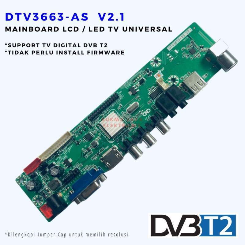 Jual Mainboard Lcd Led Tv Digital Dvb T2 Universal Tanpa Perlu Install ...