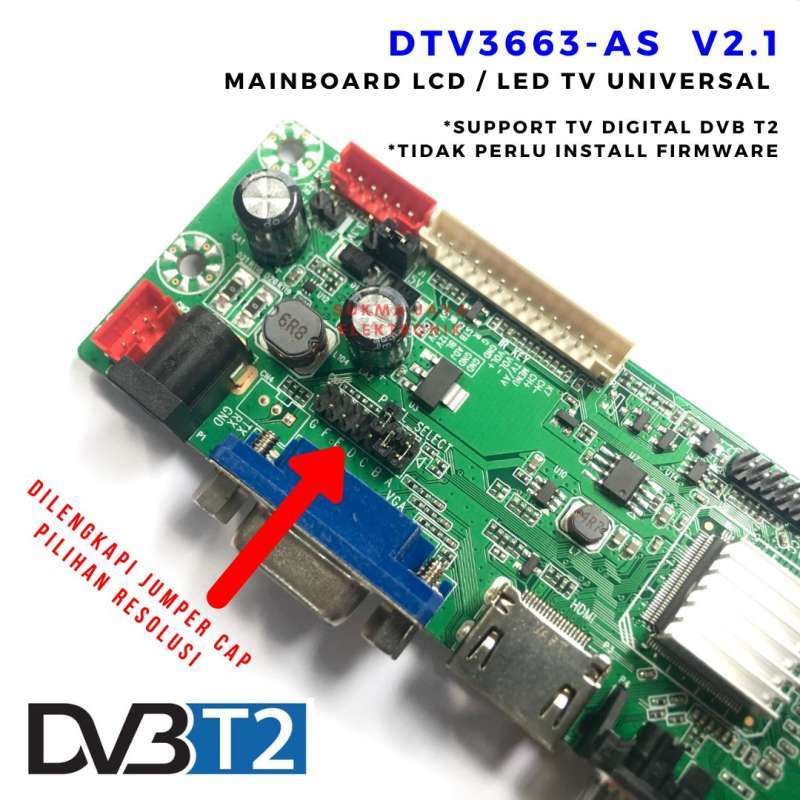 Jual Mainboard Lcd Led Tv Digital Dvb T2 Universal Tanpa Perlu Install ...