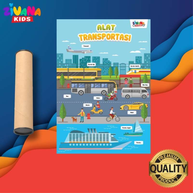 Jual POSTER EDUKASI ANAK MENGENAL ALAT TRANSPORTASI di Seller Zivana ...