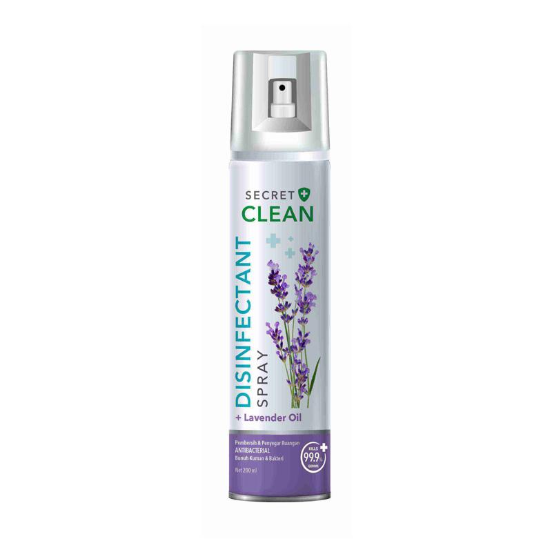 Promo Secret Clean Lavender Disinfectant Spray (Lavender Spray) 200ml ...