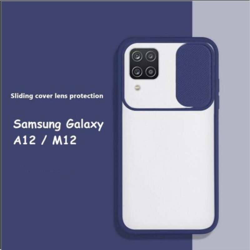 Promo Casing Slide case Samsung Galaxy A12 Case Camera - BIRU Samsung ...