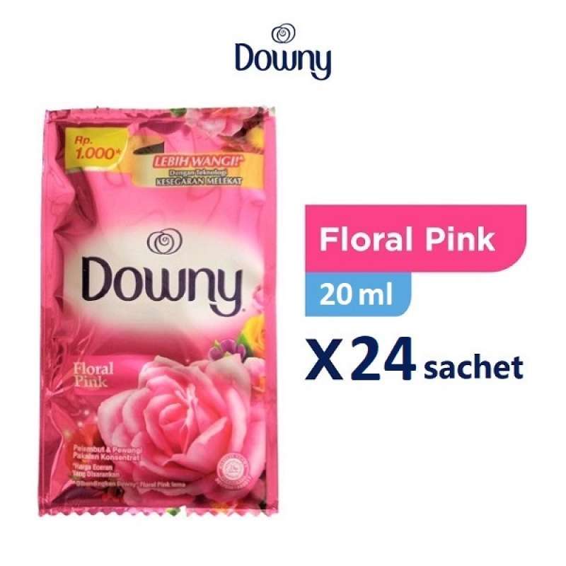 Promo Downy Floral Pink Pelembut & Pewangi Pakaian [20 Ml/ 4 Renceng ...