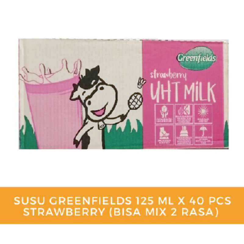 Jual Susu UHT Greenfields Strawberry 1 Dus isi 125 ml x 40 pcs | di Seller Haleai.id - Manggarai ...