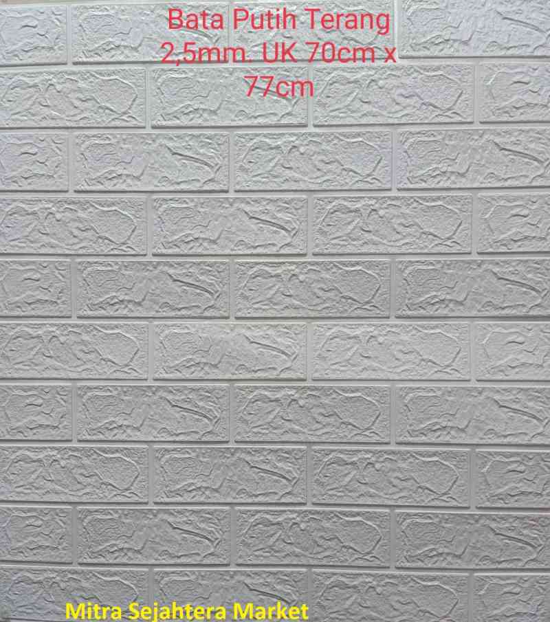Jual Wallfoam 3D Emboss Wallpaper Dinding Wallstiker Motif Bata Uk 70cm x 77cm Wallsticker High ...
