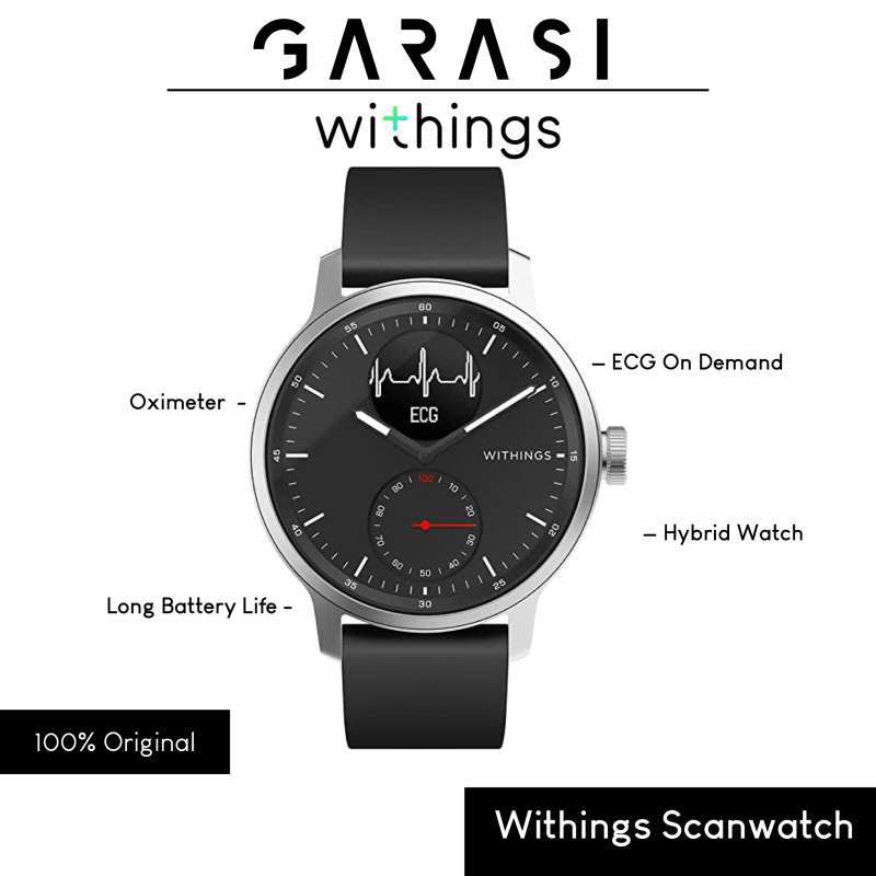 Promo Withings Scanwatch With ECG Oximeter n Heart Rate Original ...